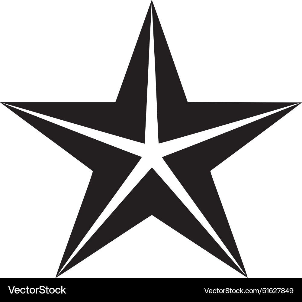 Star - minimalist and flat logo Royalty Free Vector Image