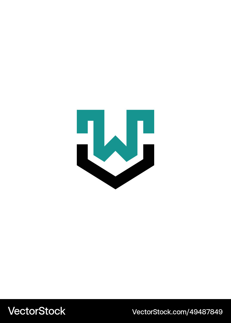 Wv letter logo image Royalty Free Vector Image
