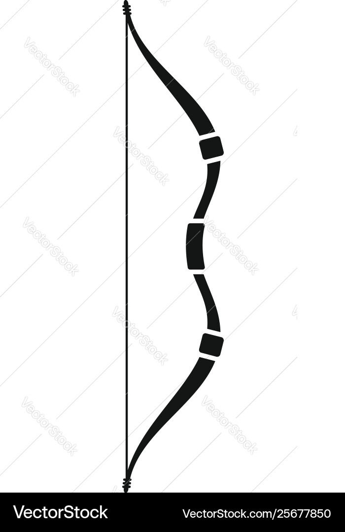 Ancient bow icon simple style Royalty Free Vector Image