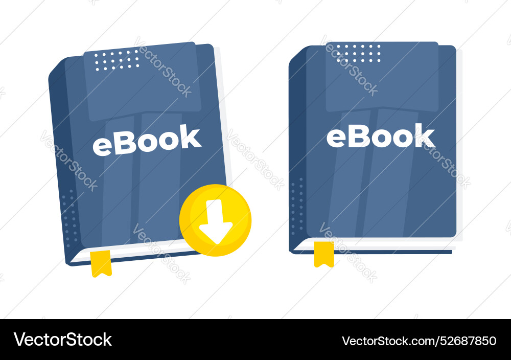 Digital publication concept featuring two blue Vector Image