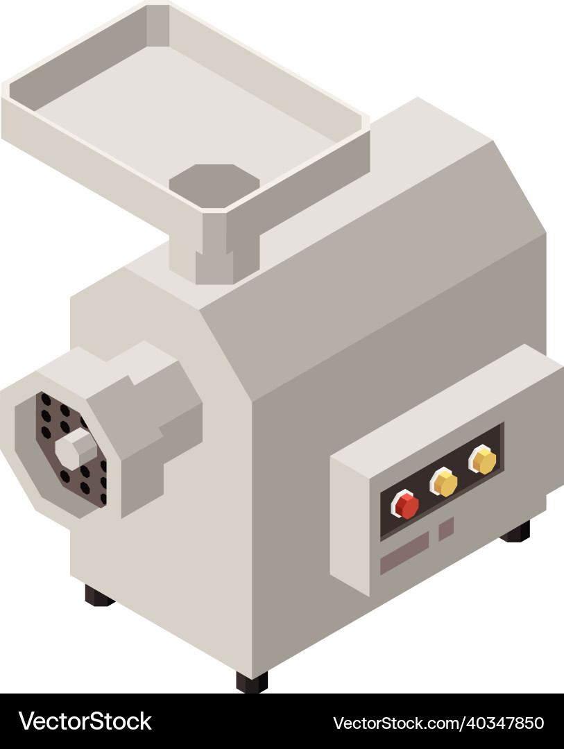 Industrial meat mincer composition Royalty Free Vector Image