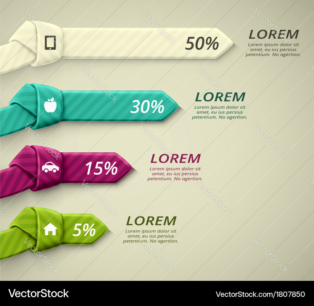 Percent statistics Royalty Free Vector Image - VectorStock