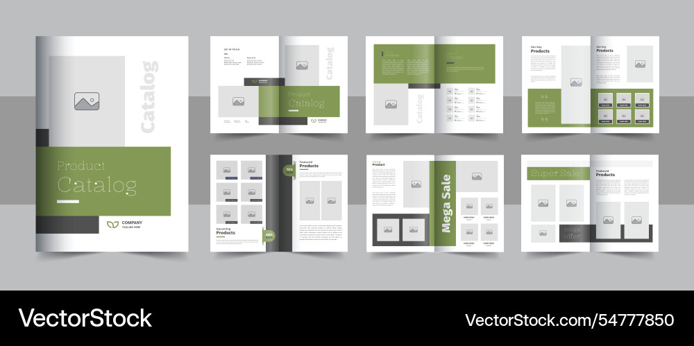 Product catalog brochure design template Vector Image