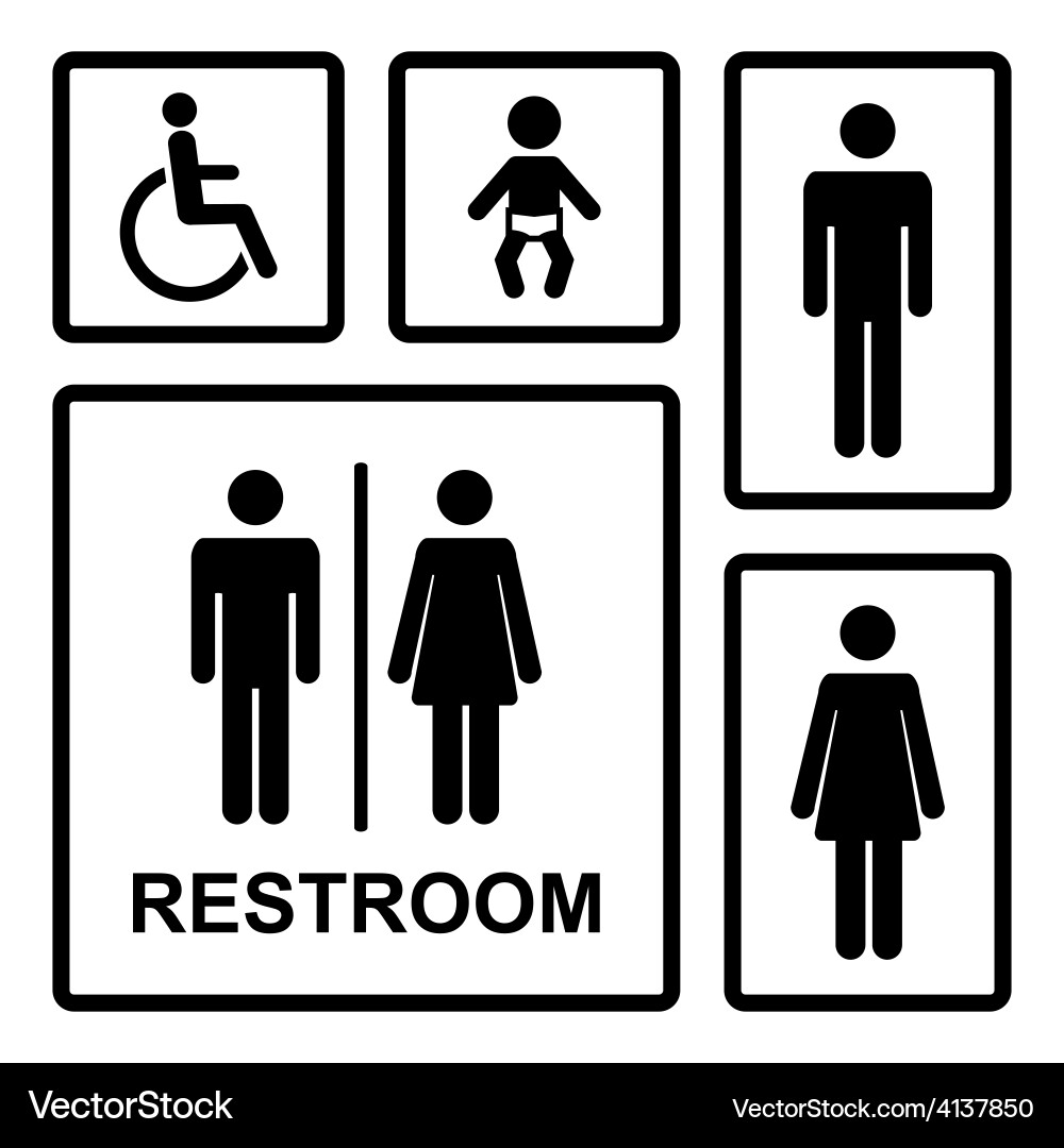 Restroom icons set Royalty Free Vector Image - VectorStock