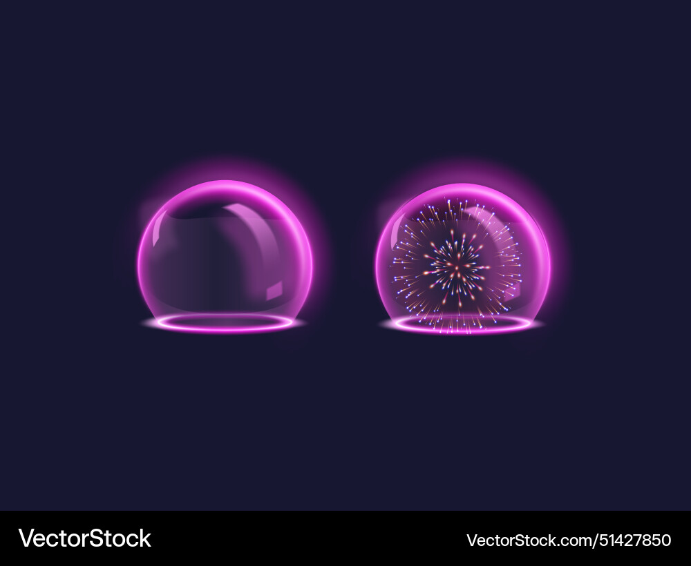 Sphere shield abstract energy protection spheres Vector Image