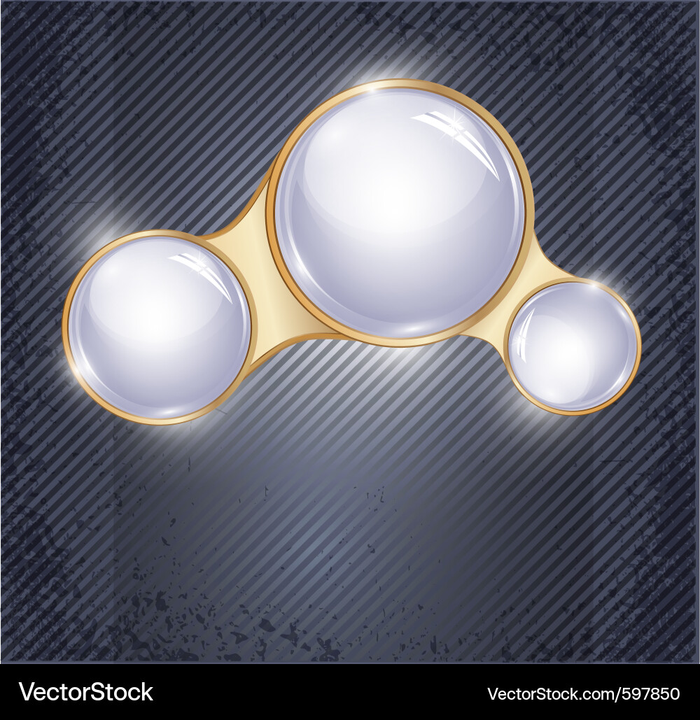 Three glass balls Royalty Free Vector Image - VectorStock