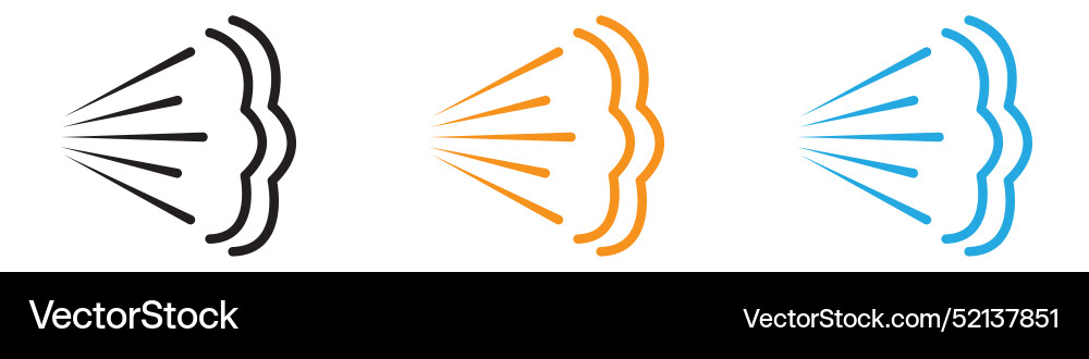 Air spray cloud logo set collection for web app ui