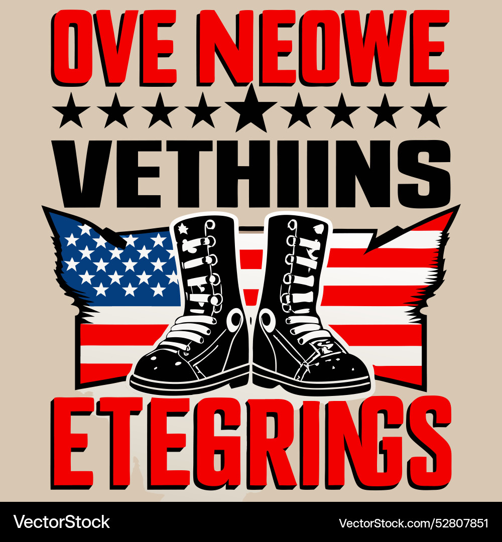 American veteran us maps boots and weapon Vector Image