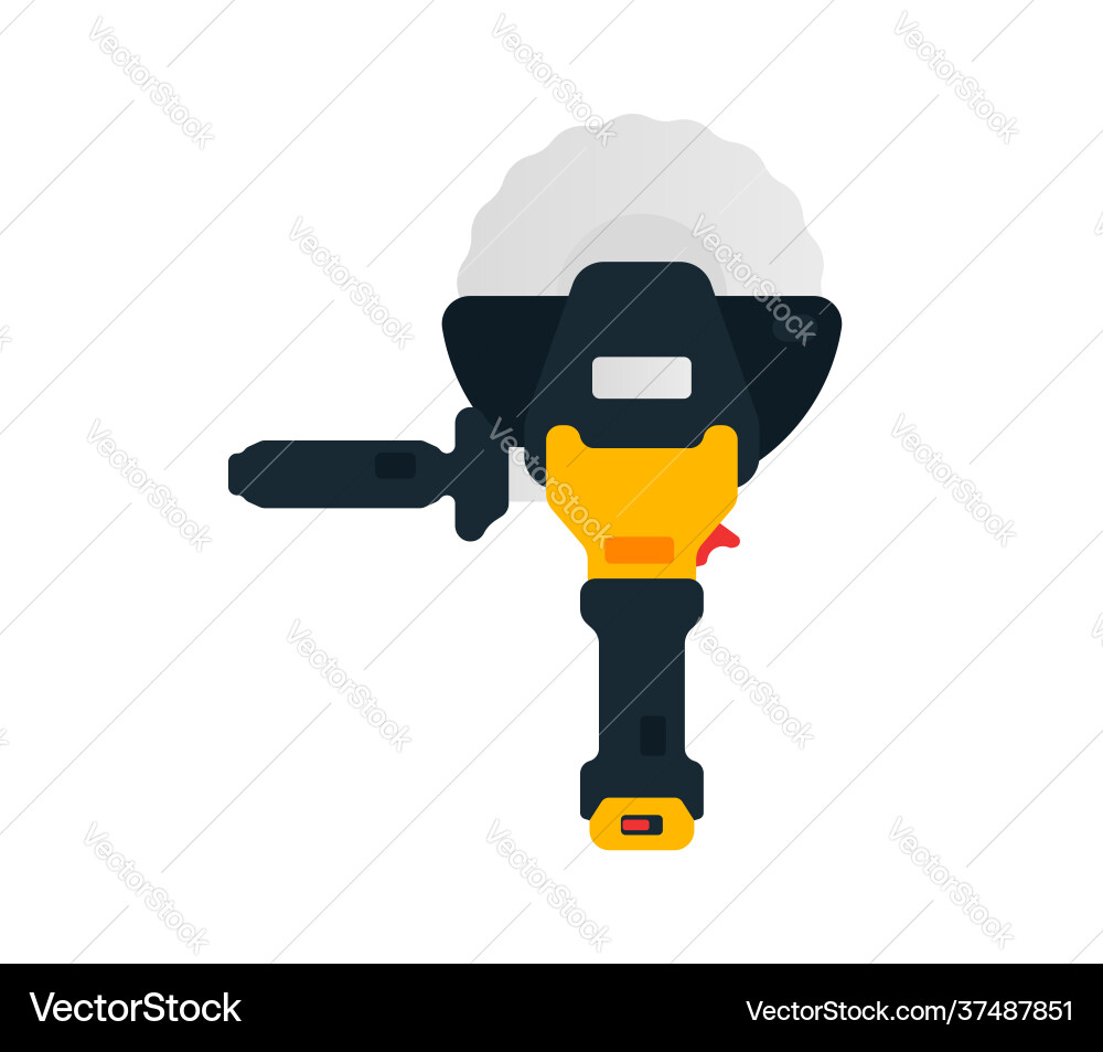 Angle grinder cordless side view power Royalty Free Vector