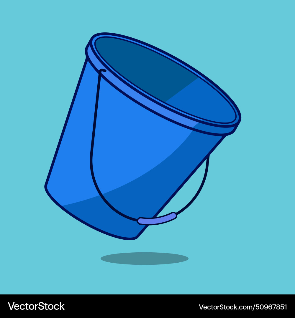 Bath water bucket icon Royalty Free Vector Image