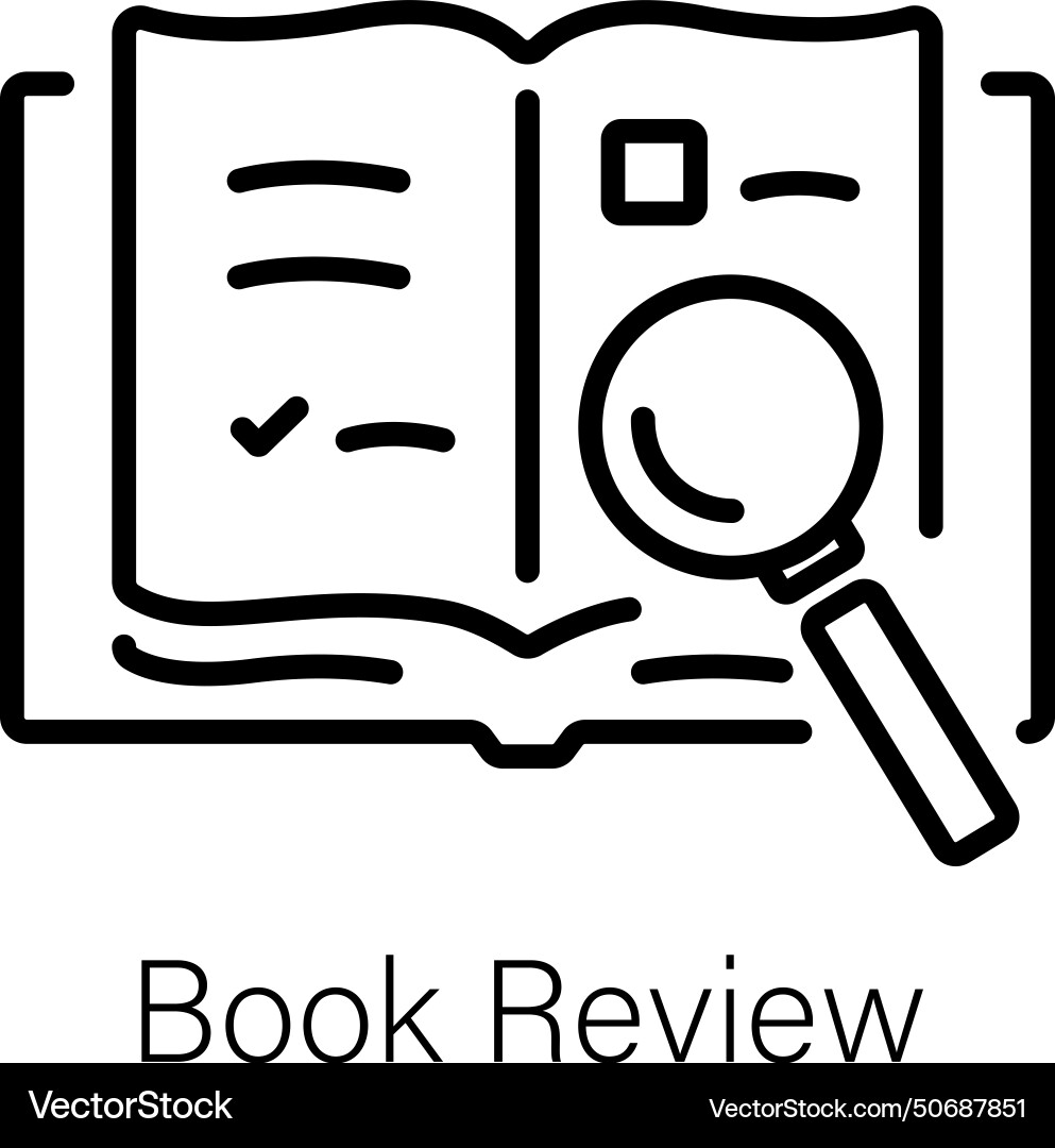 Book review Royalty Free Vector Image - VectorStock
