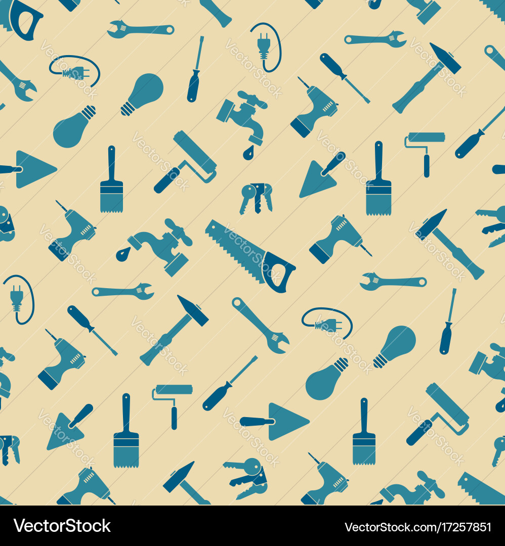 Craftsman tools pattern Royalty Free Vector Image