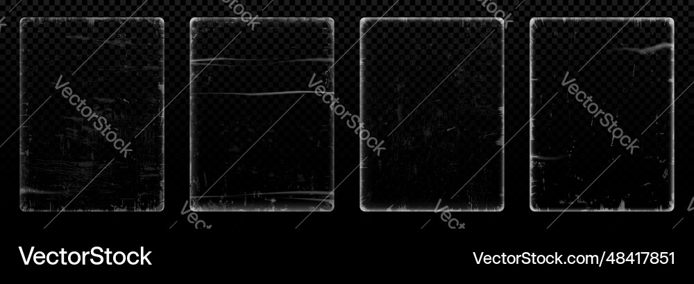 Distressed edge photos set Royalty Free Vector Image