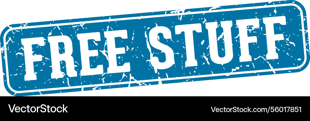 Free stuff rectangular sign free stuff stamp Vector Image