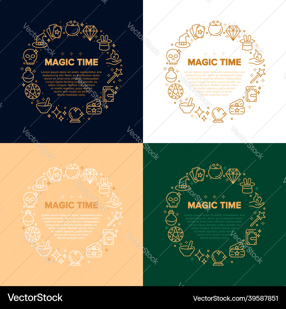 Infographic of magic icon Royalty Free Vector Image