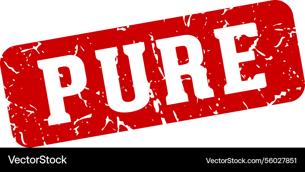 Pure rectangular sign pure stamp Royalty Free Vector Image