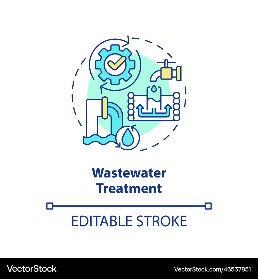 Wastewater treatment concept icon Royalty Free Vector Image