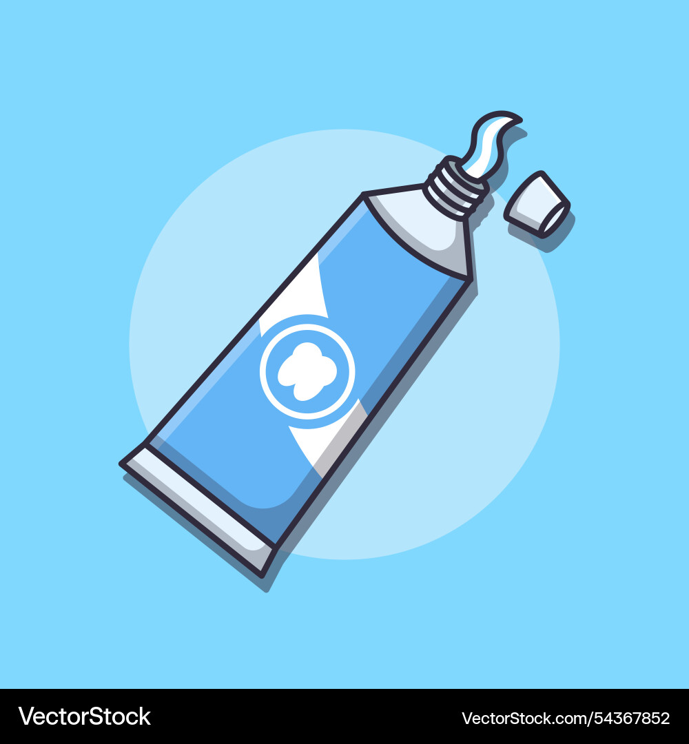 Cartoon of toothpaste Royalty Free Vector Image