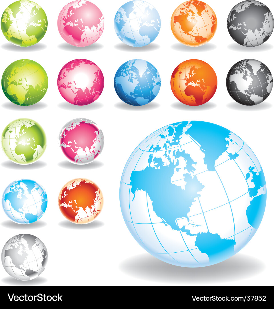 Globes Royalty Free Vector Image - VectorStock
