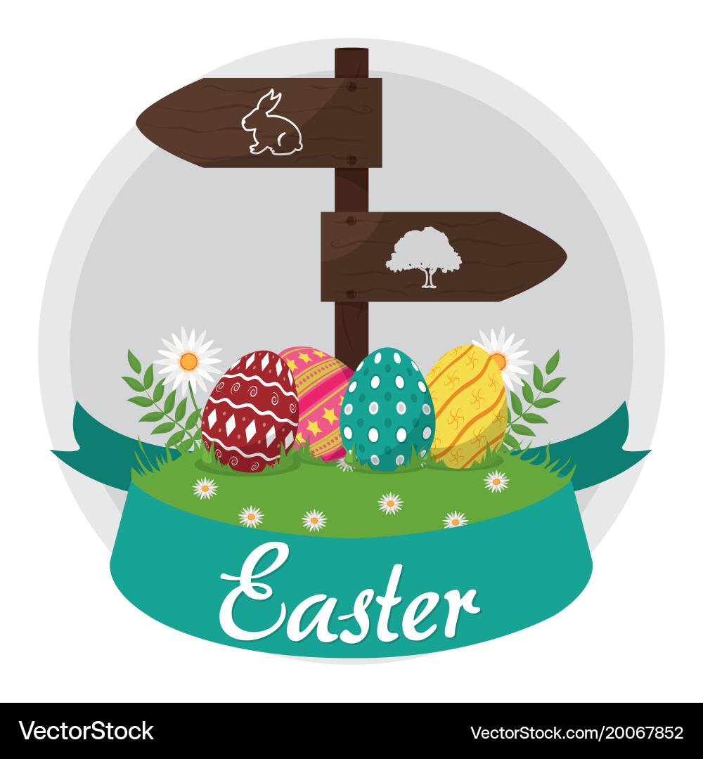 Happy easter design Royalty Free Vector Image - VectorStock