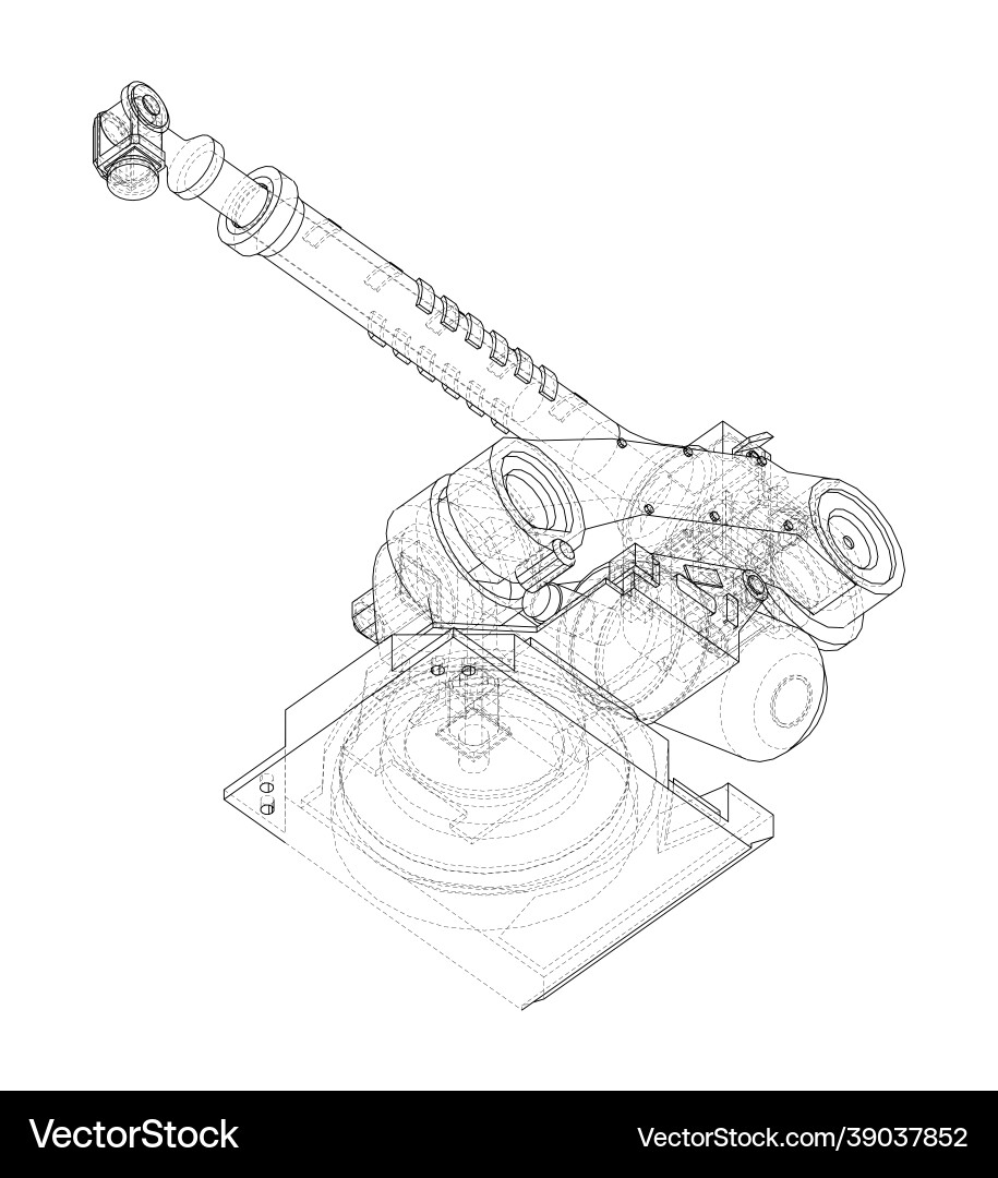 Industrial robotic arm Royalty Free Vector Image