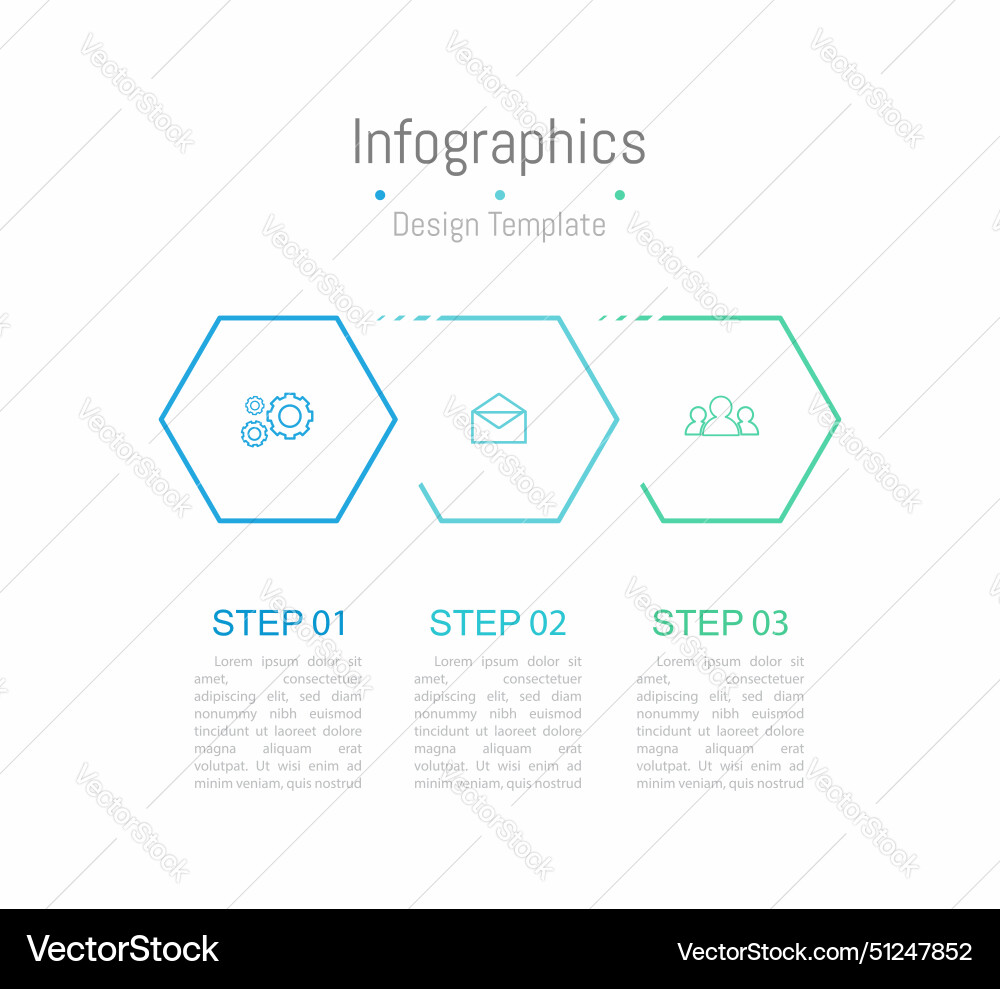 Infographic 3 options design elements Royalty Free Vector