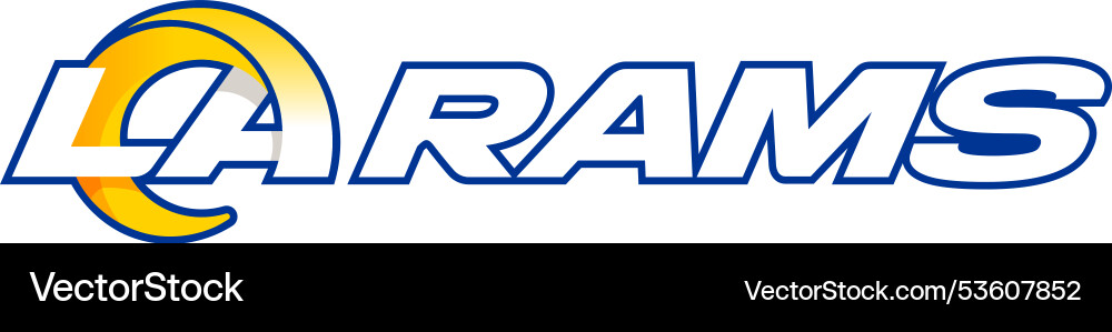 Los Angeles Rams Logo Royalty Free Vector Image