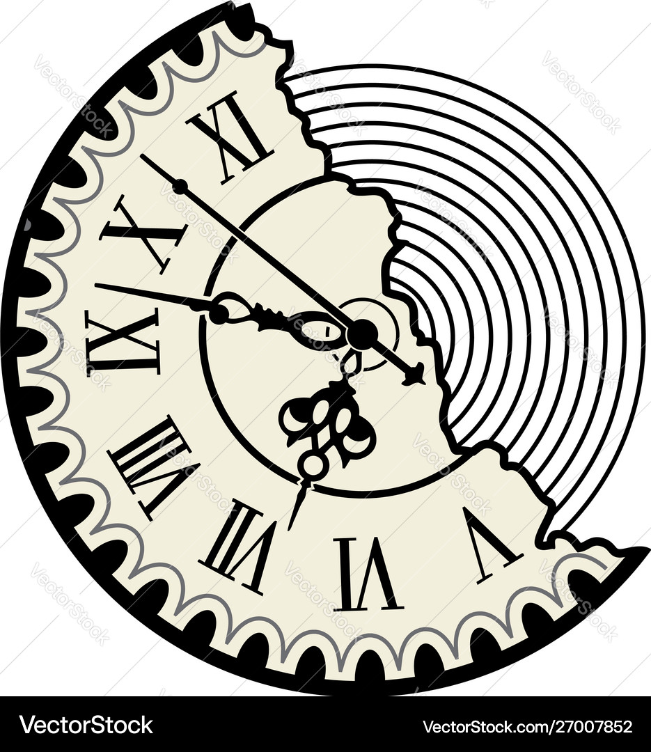 Retro clock logo Royalty Free Vector Image - VectorStock