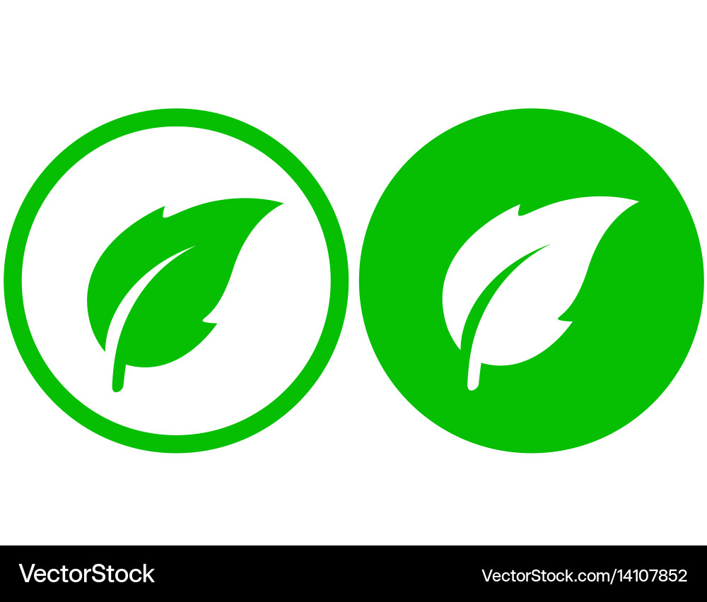 Simple leaf icon Royalty Free Vector Image - VectorStock