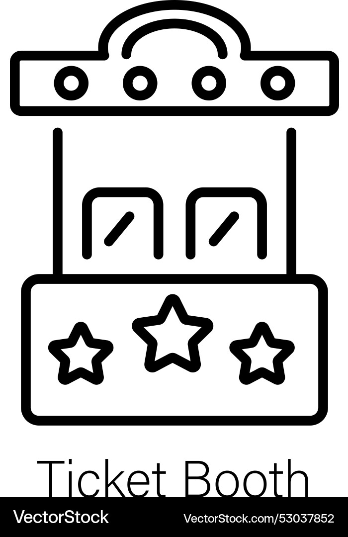 Ticket booth Royalty Free Vector Image - VectorStock