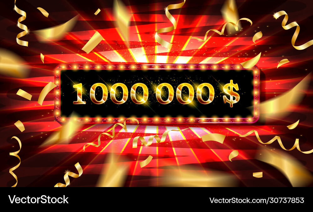 1000000 one million dollars Royalty Free Vector Image