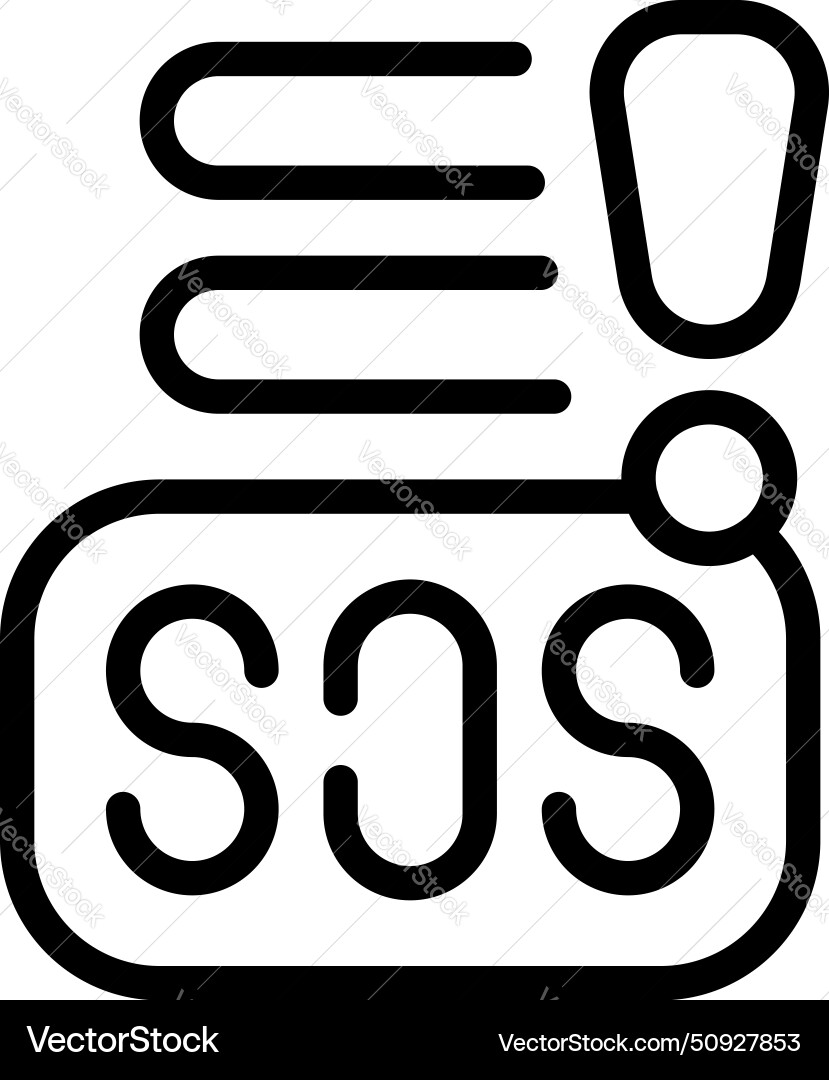 Emergency aid icon outline ambulance Royalty Free Vector