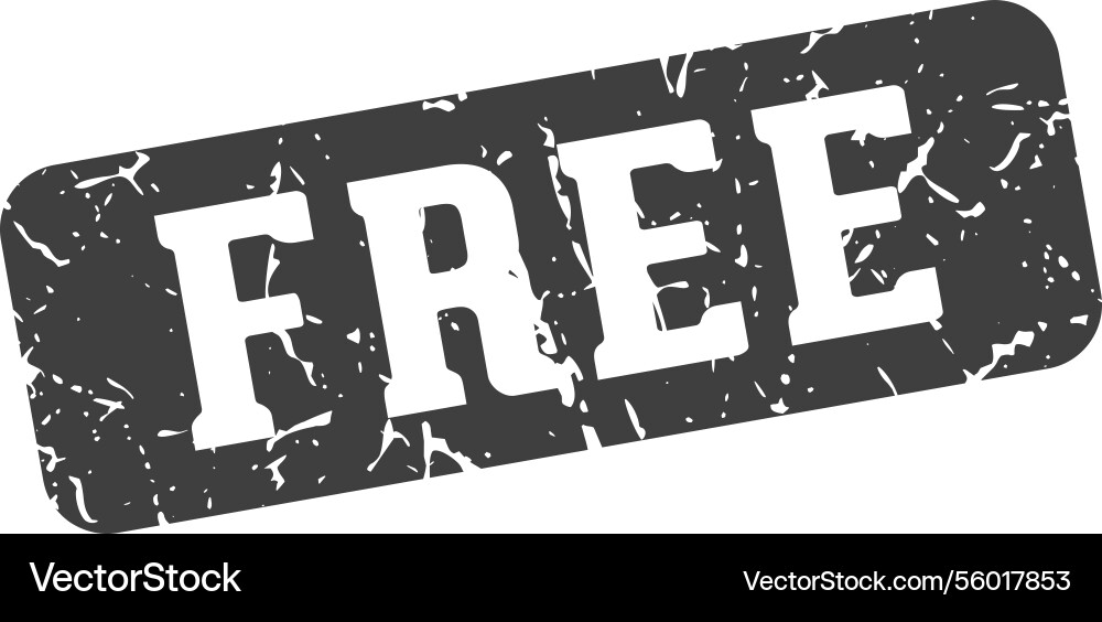 Free rectangular sign free stamp Royalty Free Vector Image