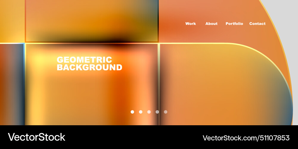 Geometric background with circles and squares Vector Image