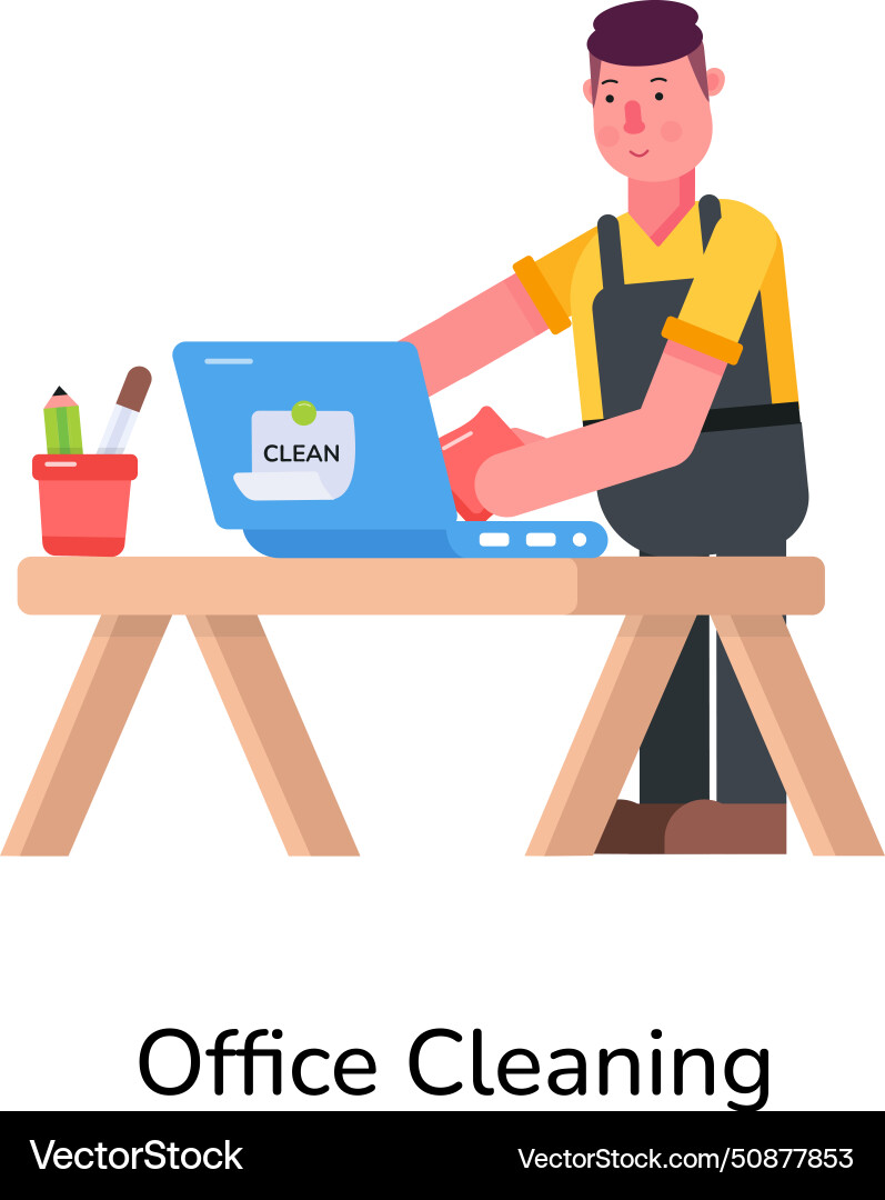 Office cleaning Royalty Free Vector Image - VectorStock