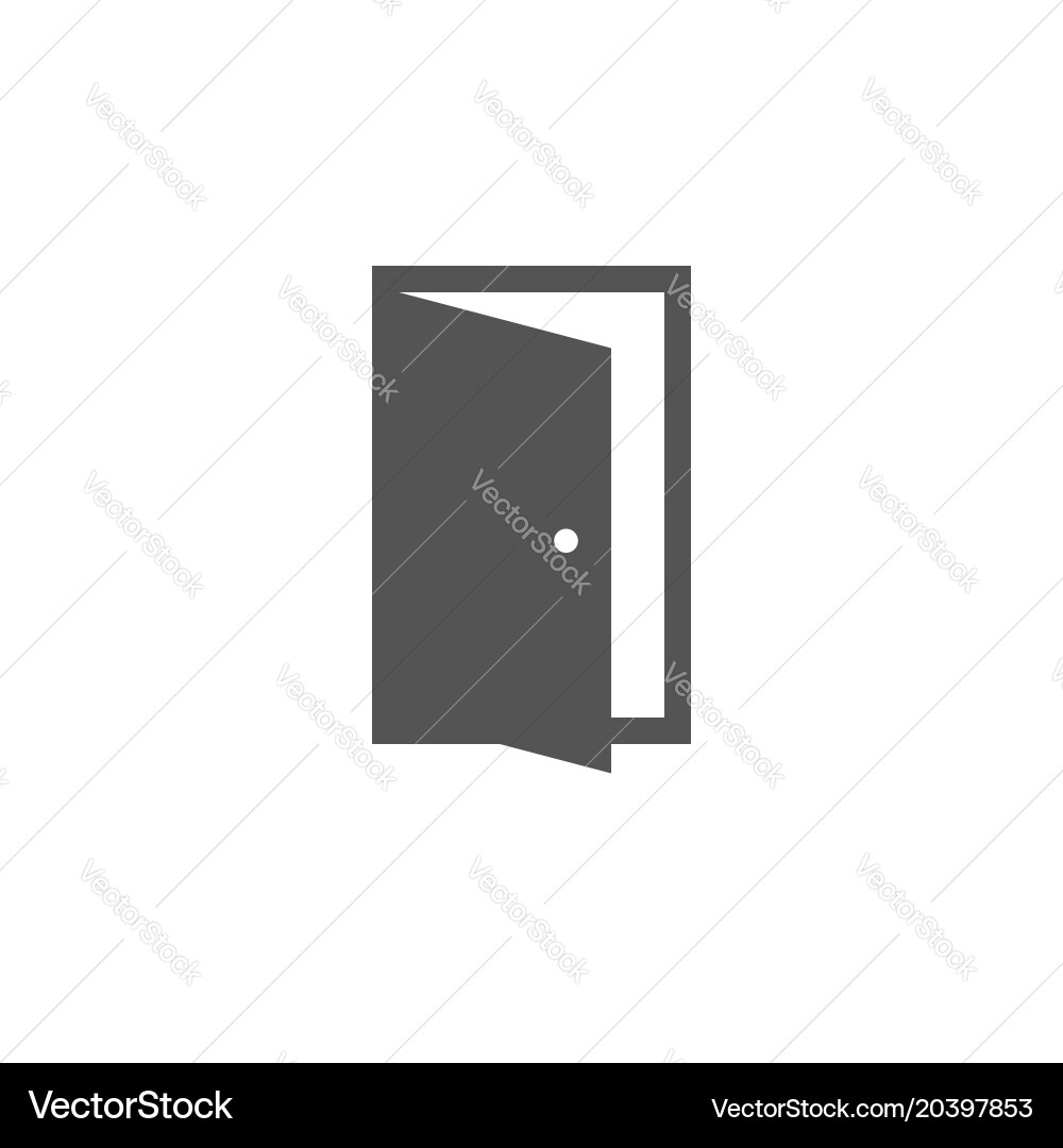 Open door icon in trendy flat style symbol Vector Image