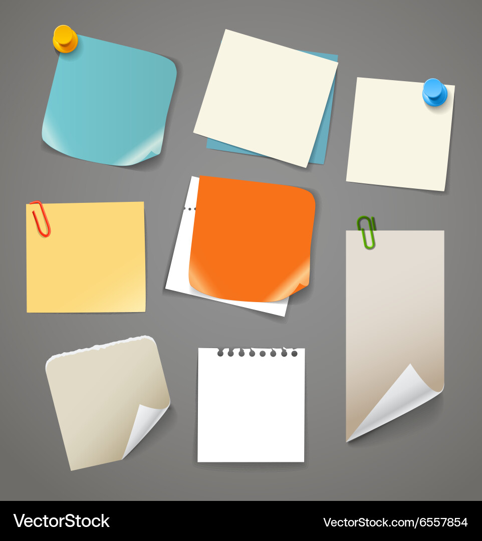Collection of paper stickers Royalty Free Vector Image