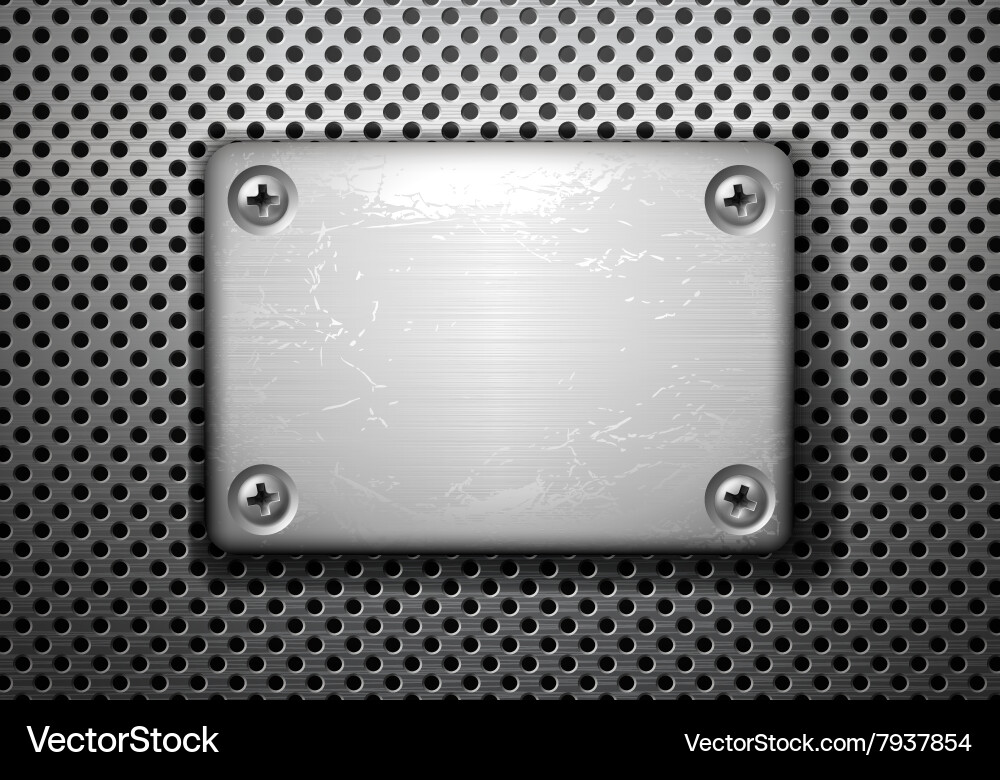 Metal plate Royalty Free Vector Image - VectorStock