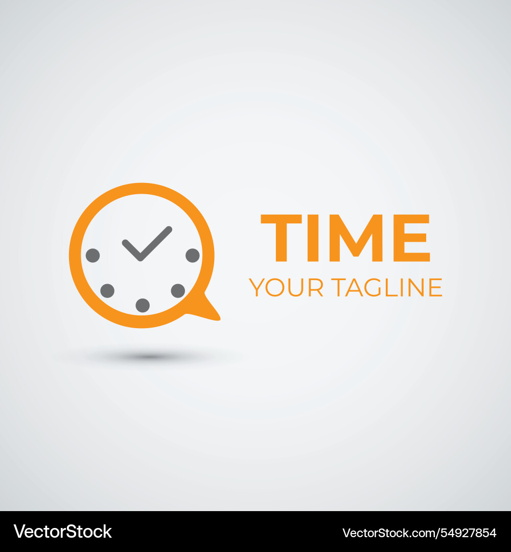 Modern clock logo design template Royalty Free Vector Image