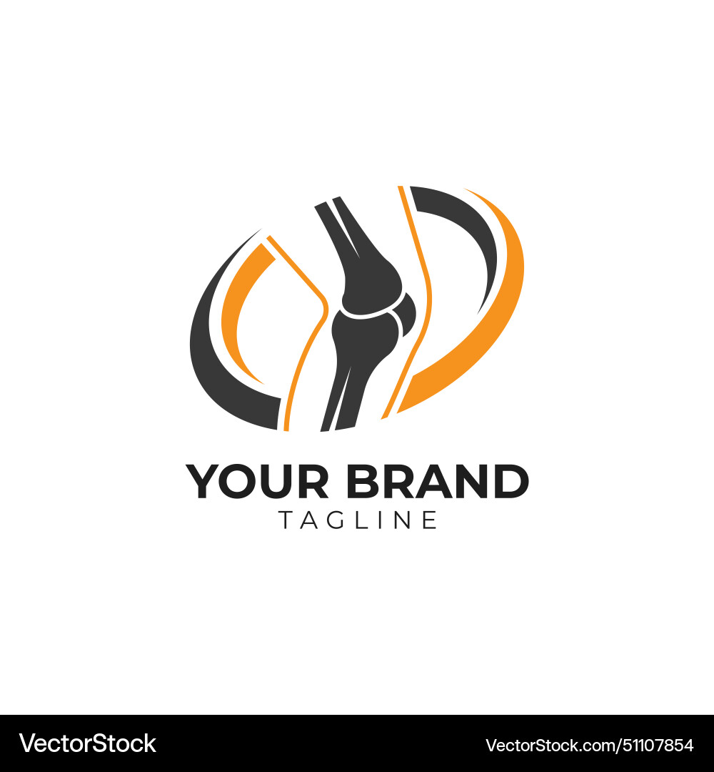 Orthopedic or joint bone care logo design template