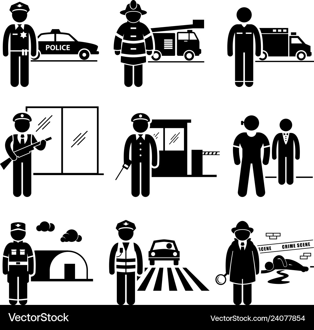 Police Officer Stick Figure Vector Images (60)