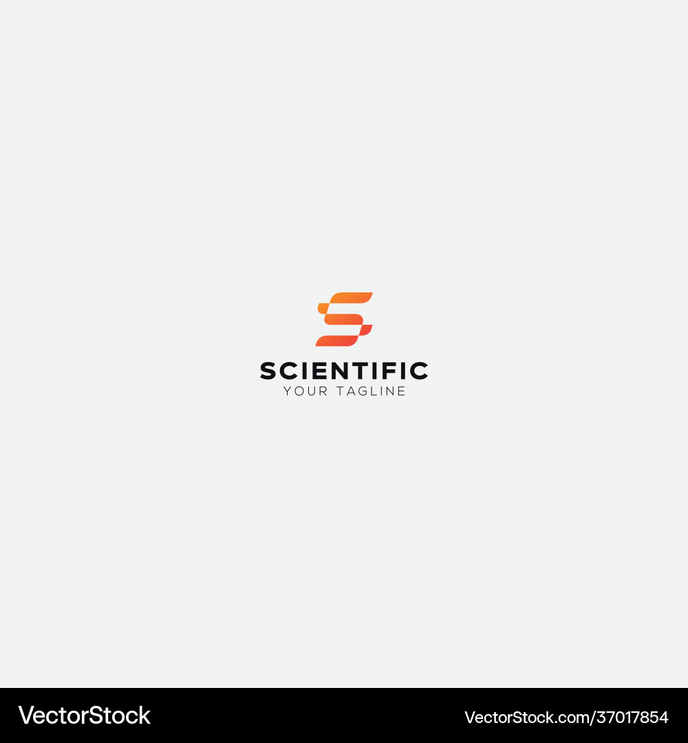 Simple letter s connection scientific logo Vector Image