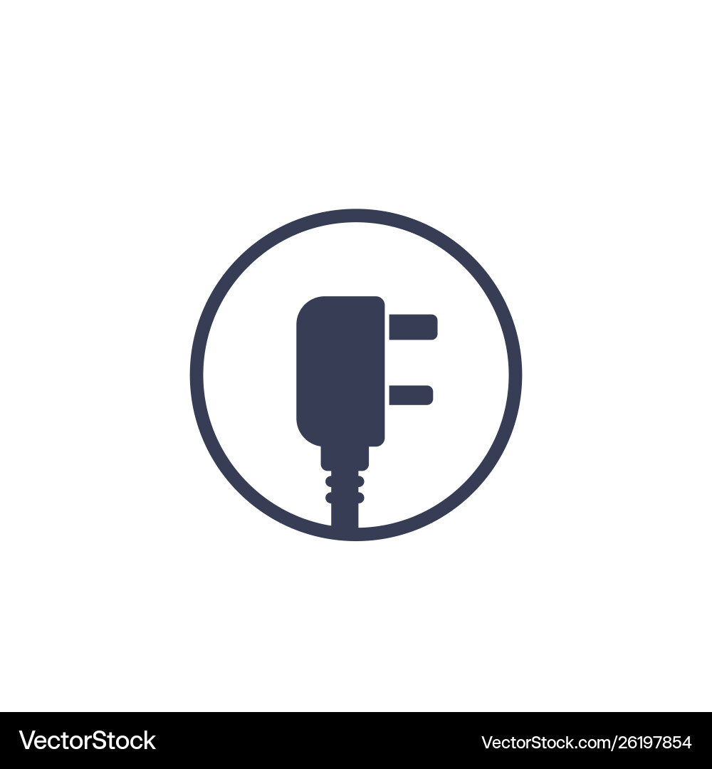 Uk electric power plug icon Royalty Free Vector Image