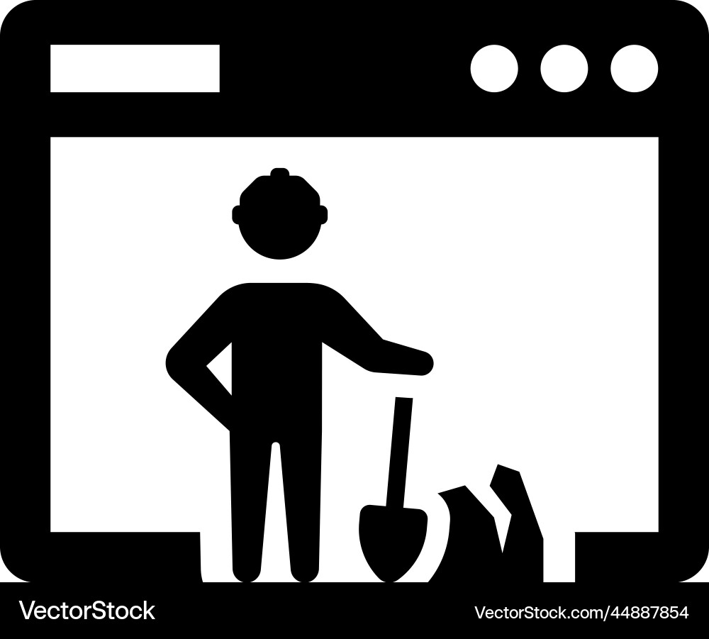 Website maintenance icon Royalty Free Vector Image