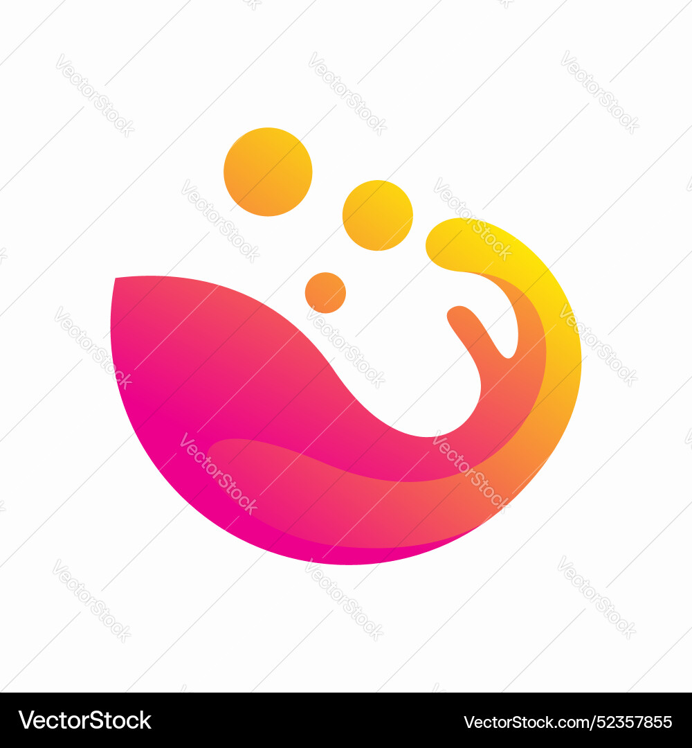 Abstract water logo template Royalty Free Vector Image