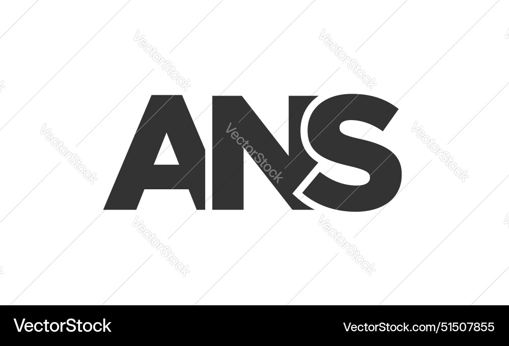 Ans logo design template with strong and modern Vector Image