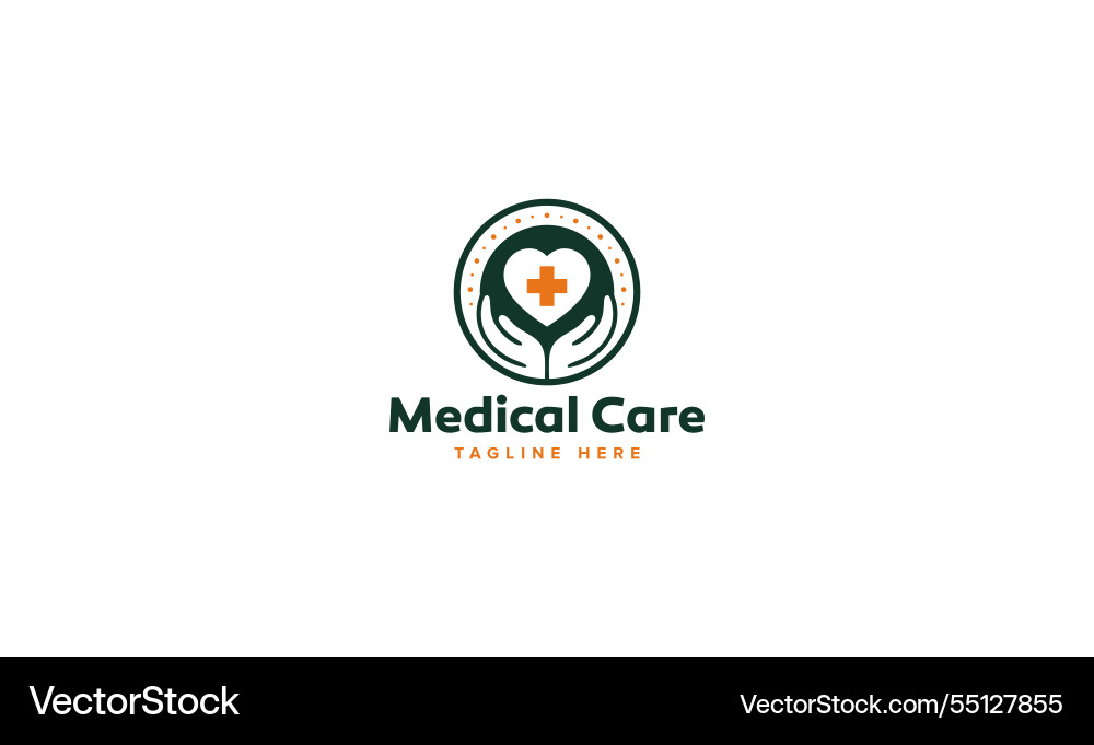 Medical care logo design template Royalty Free Vector Image