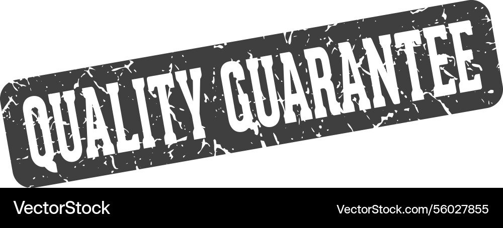 Quality guarantee rectangular sign Royalty Free Vector Image