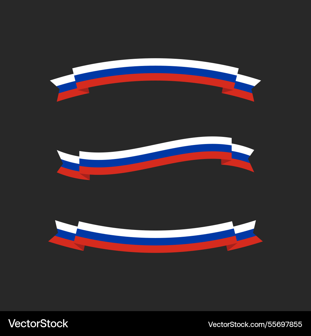 Russia flag ribbon Royalty Free Vector Image - VectorStock