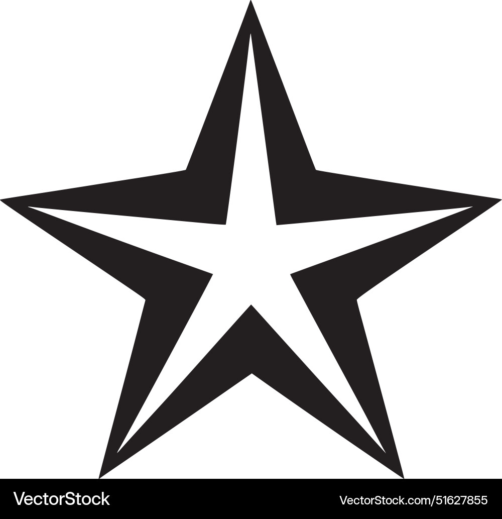 Star - minimalist and flat logo Royalty Free Vector Image